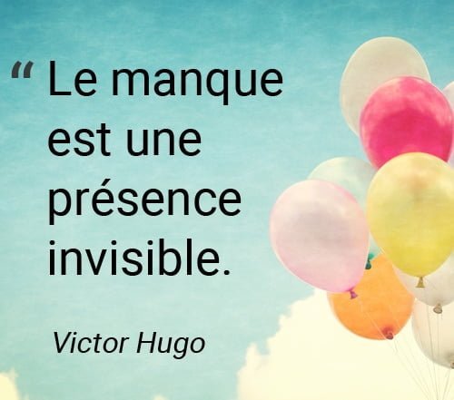 Citation sur le manque d'une personne qu'on aime